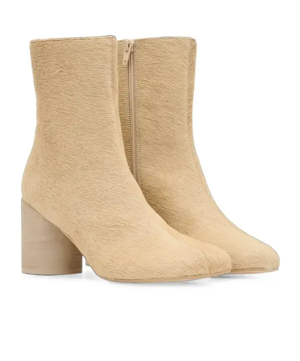 MAISON MARGIELA Calf Hair Block Heel Boots