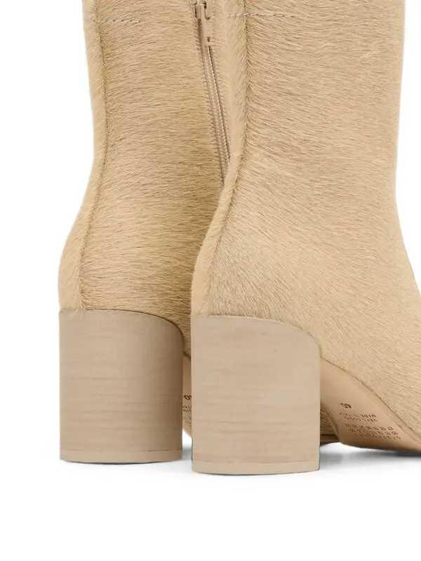 MAISON MARGIELA Calf Hair Block Heel Boots