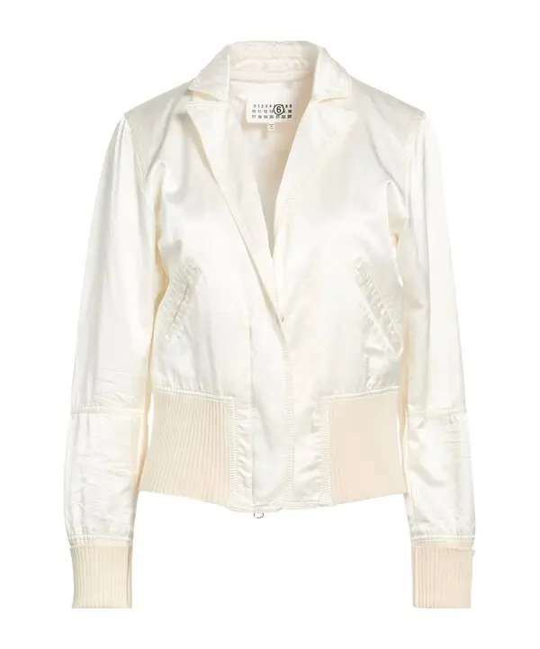 MAISON MARGIELA Minimalist Satin Jacket - White