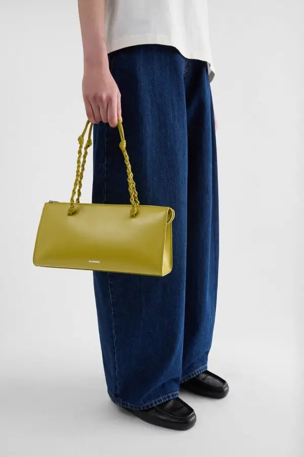 JIL SANDER Tangle Tent Leather Shoulder Bag