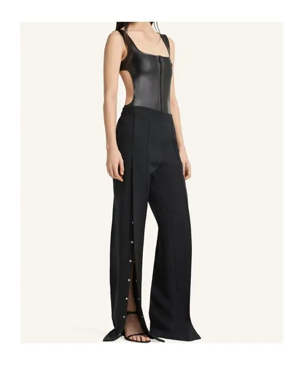 COURREGES Leather Effect Cut-out Bodysuit