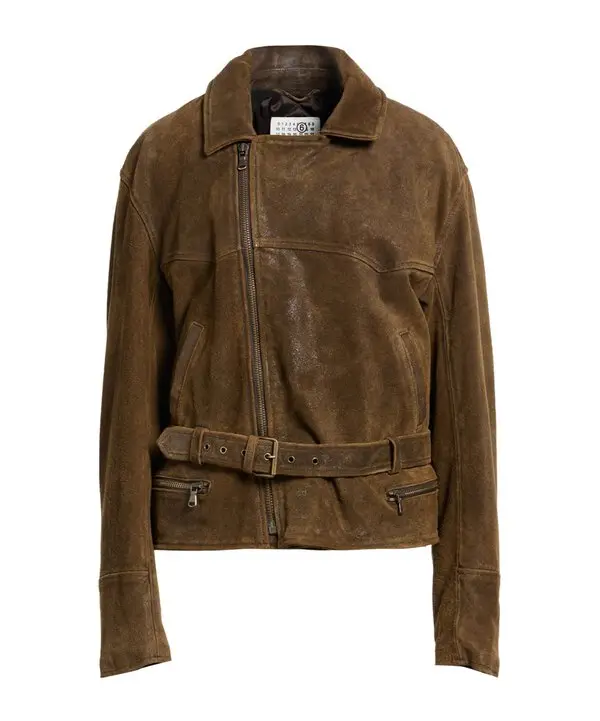 MAISON MARGIELA Suede Biker Jacket