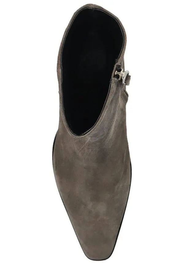 AeydĒ Hedvig Pointed-heel Ankle Boots