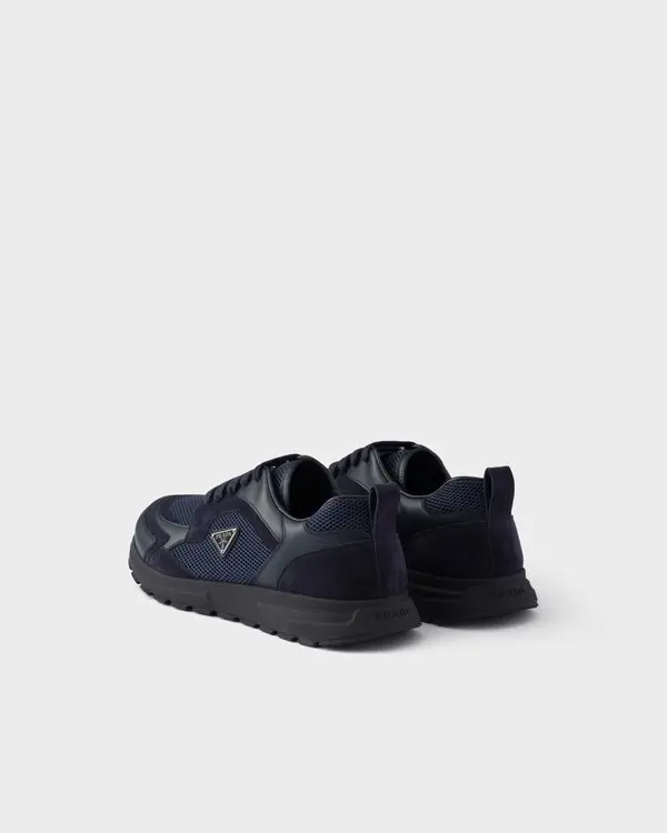 Prada Prax Leather And Fabric Sneakers