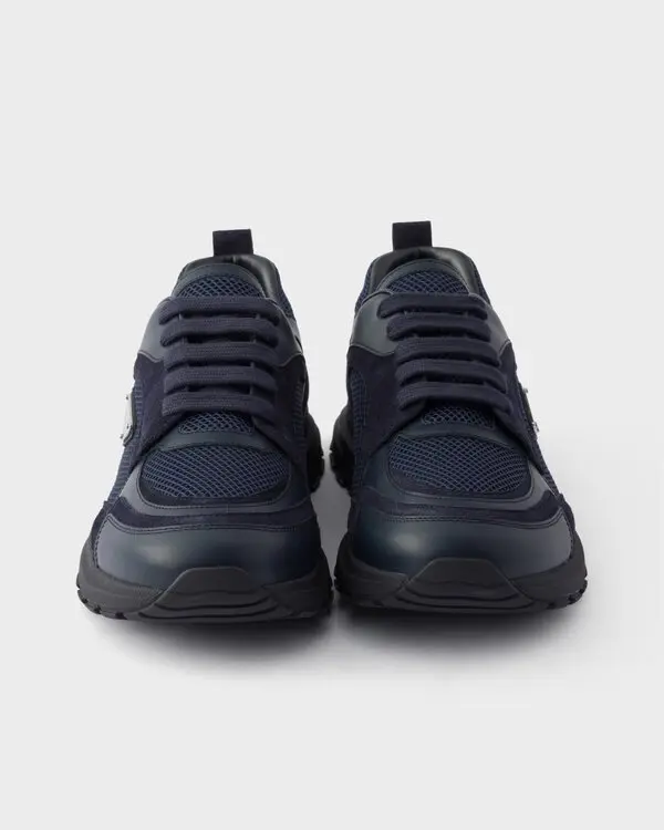 Prada Prax Leather And Fabric Sneakers