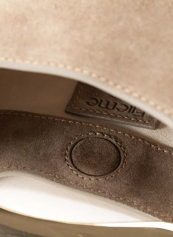ELLEME PARIS Mini Boomerang Suede Taupe