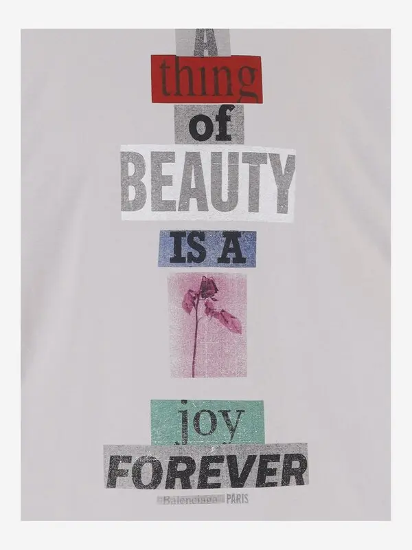 Balenciaga T-shirt With Logo Print - White