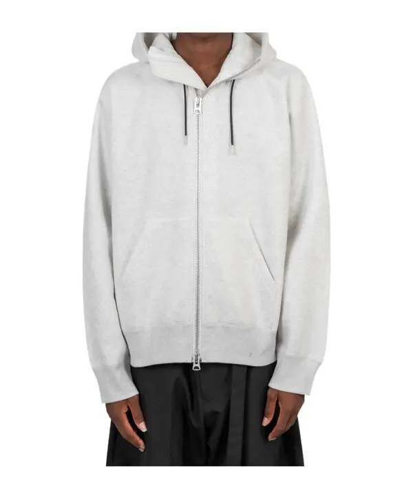 Sacai Hoodie Coton Jersey - Heather Grey