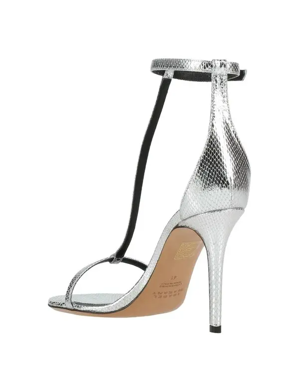 Isabel Marant Étoile Snake-print Leather Slide Sandals