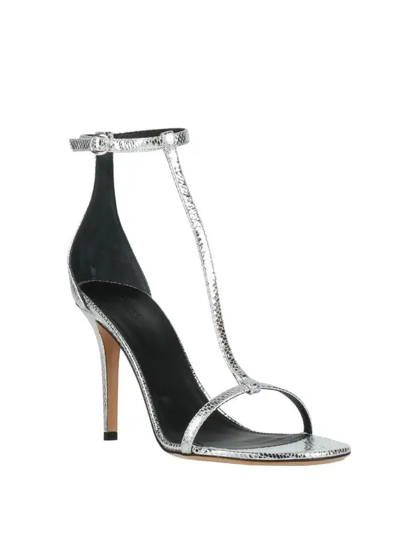 Isabel Marant Étoile Snake-print Leather Slide Sandals