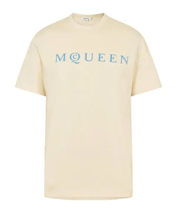 Alexander McQueen Simple Printed T-shirt - Blue