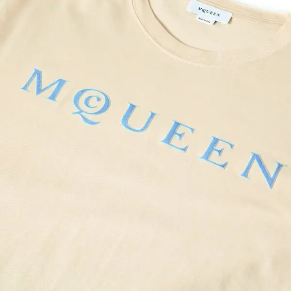 Alexander McQueen Simple Printed T-shirt - Blue