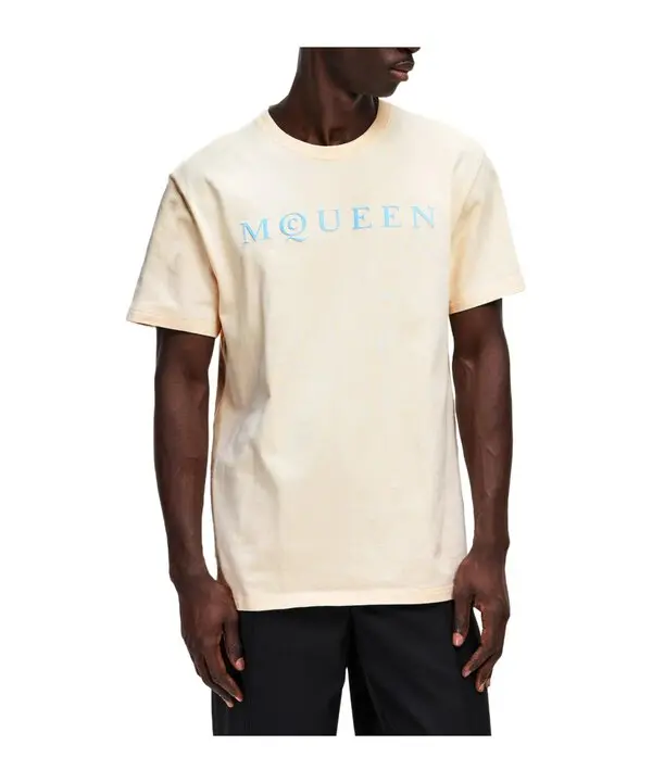 Alexander McQueen Simple Printed T-shirt - Blue