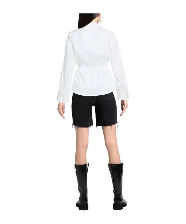 DIESEL® Solid Color V-neck Tie-up Top