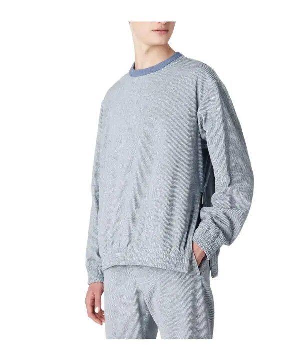 Emporio Armani Finecheck Crewneck Top