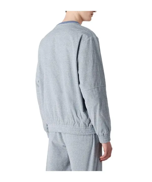 Emporio Armani Finecheck Crewneck Top