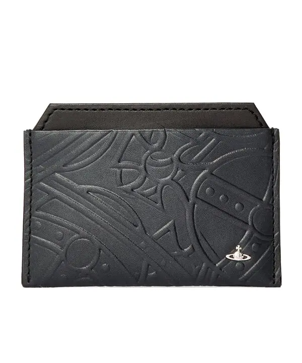 VIVIENNE WESTWOOD Genuine Leather Clutch Bag - Black