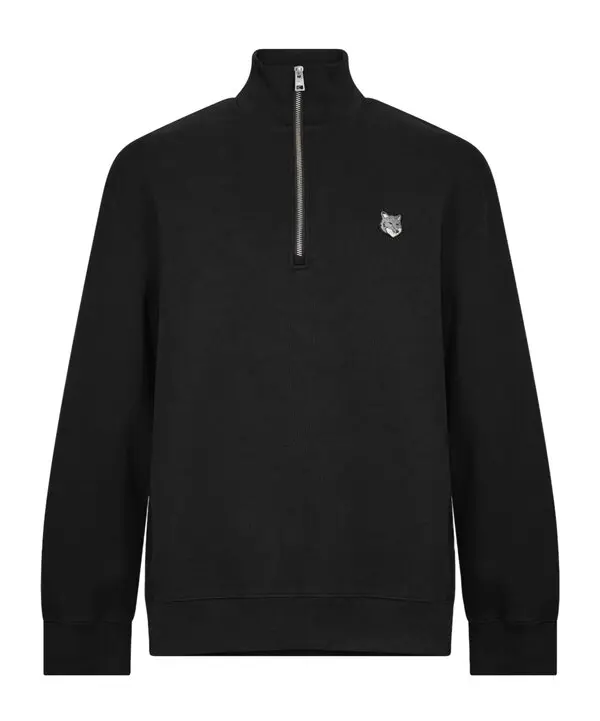 Maison Kitsuné Half-zipper Fleece Jacket