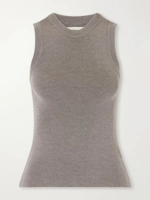 MFPEN Appointment Ribbed Merino Wool And Silk-blend Tank