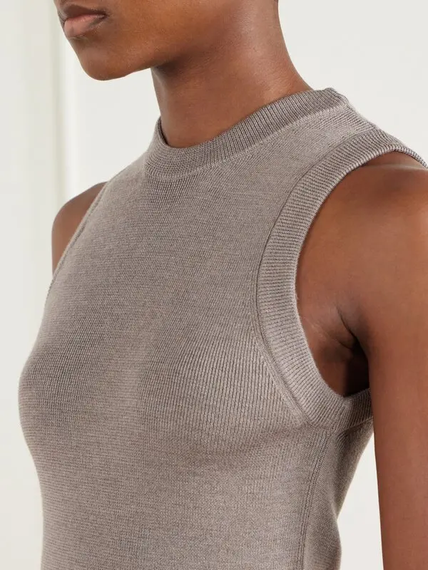 MFPEN Appointment Ribbed Merino Wool And Silk-blend Tank