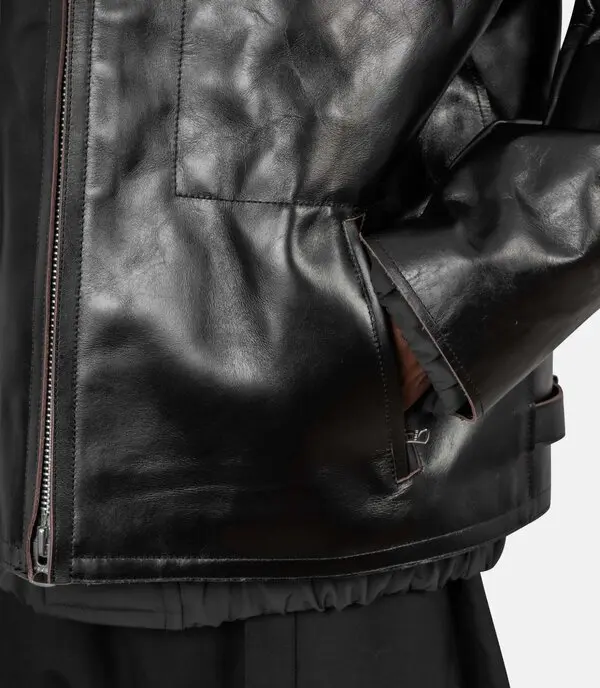 Sacai Relaxed Leather Jacket