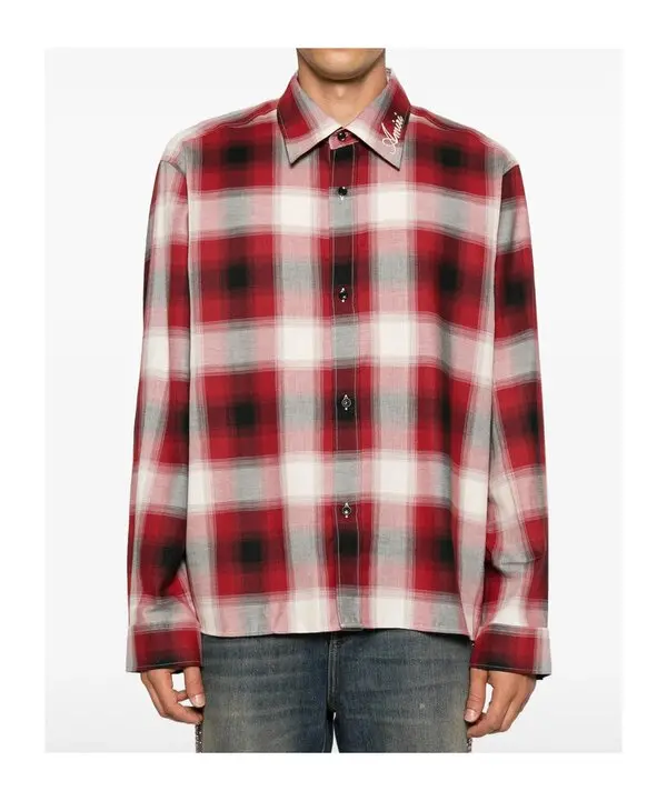 Amiri Checked Button-up Shirt - Pink