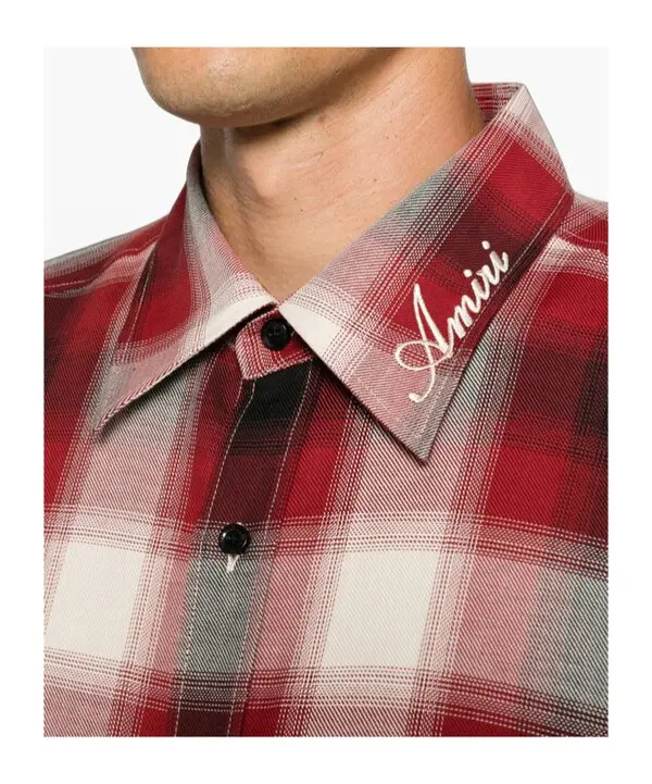 Amiri Checked Button-up Shirt - Pink