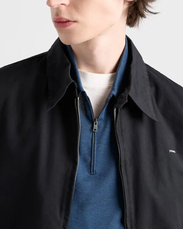 Prada Silk And Cotton Polo Shirt