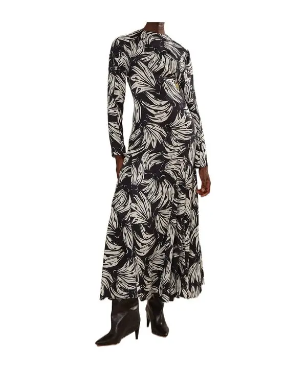 Farm Rio Bossa Banana Printed Midi Dress