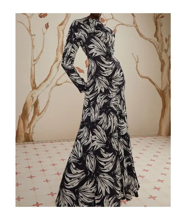 Farm Rio Bossa Banana Printed Midi Dress