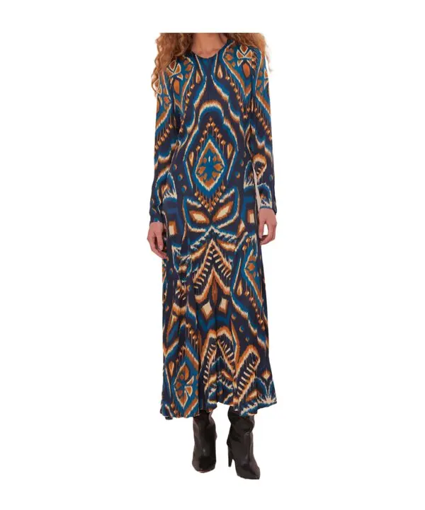 Farm Rio Pineapple Ikat Maxi Dress