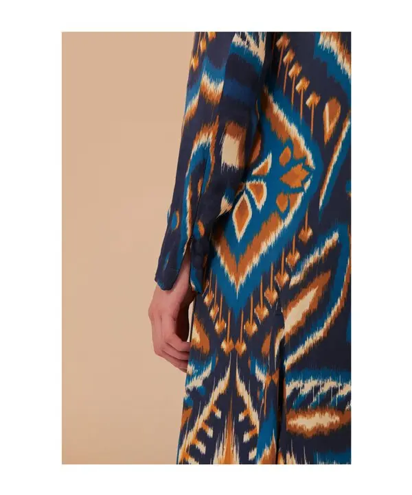 Farm Rio Pineapple Ikat Maxi Dress