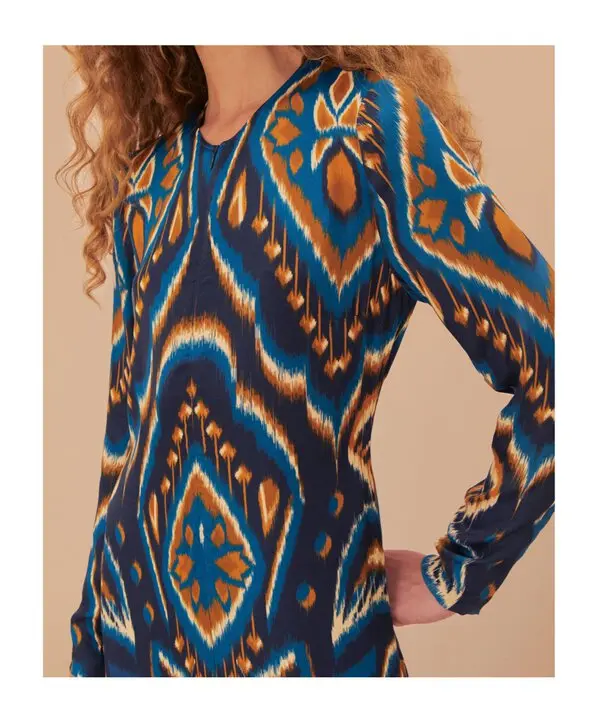 Farm Rio Pineapple Ikat Maxi Dress