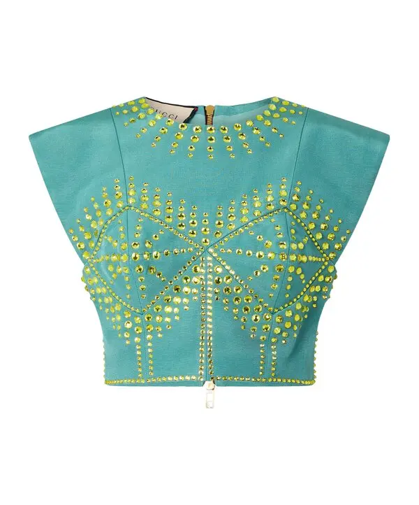 Gucci Sleeveless Silk Shirt