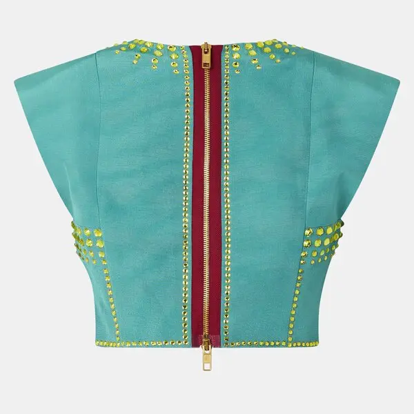 Gucci Sleeveless Silk Shirt