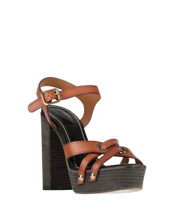 Chloé Minimalist Leather Block-heel Sandals