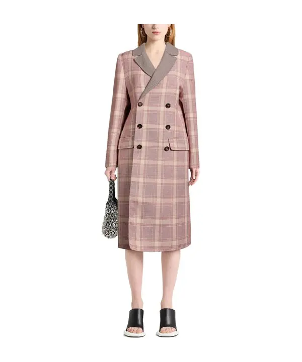 Marni Plaid Long Coat