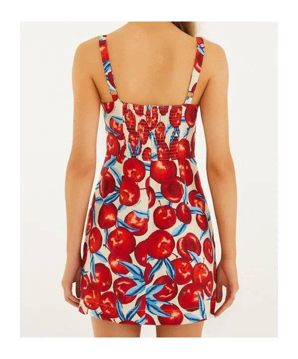 Farm Rio Cherry-print Mini Dress