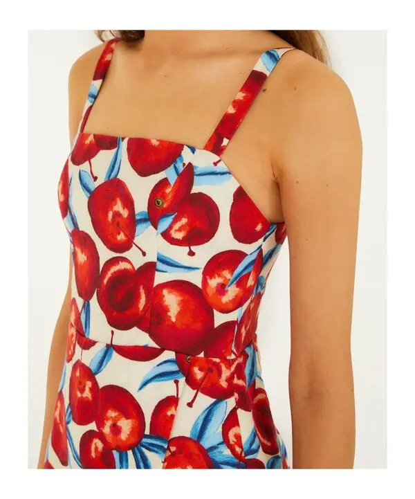 Farm Rio Cherry-print Mini Dress