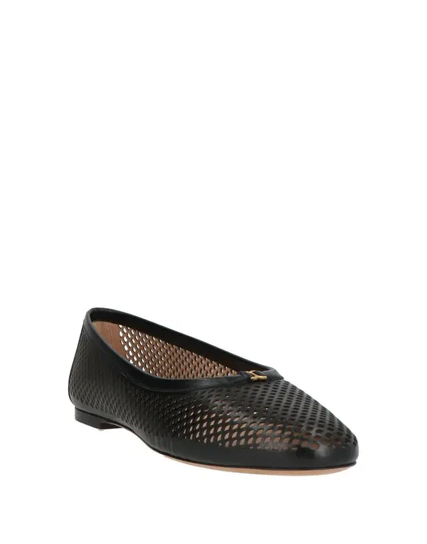Chloé Leather Cut-out Ballet Flats