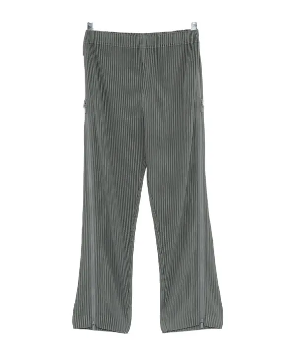 Issey Miyake Pleated Zip-detail Trousers - Teal Blue
