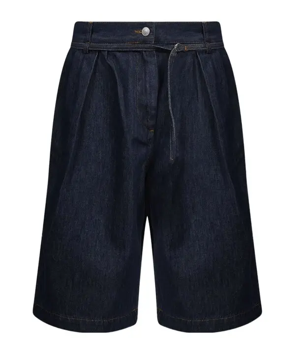 Dries Van Noten Belted Shorts - Denim