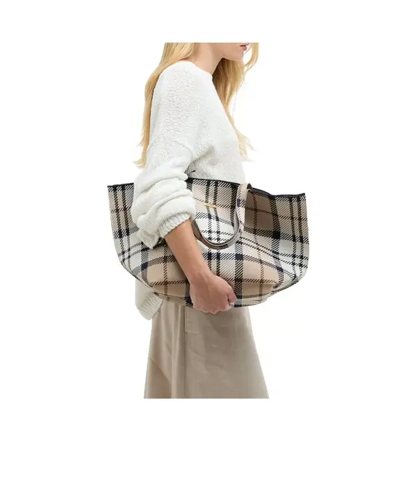 Barbour Checkered Tote Bag