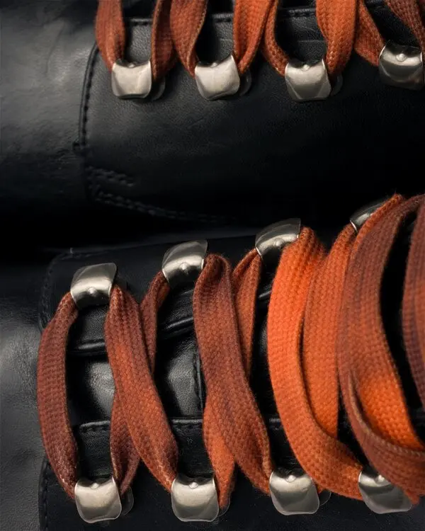 Prada Leather Laced Booties