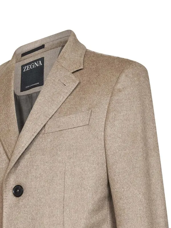 Zegna Single-breasted Cashmere Coat