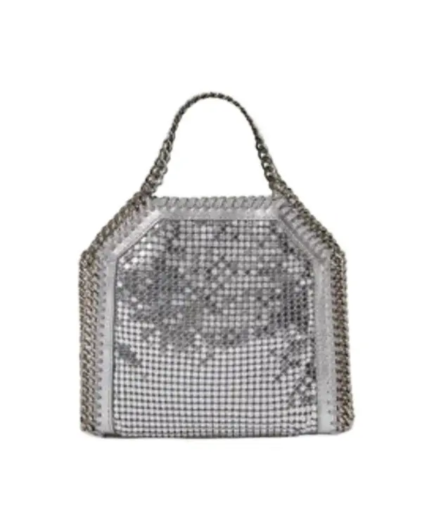 Stella McCartney Falabella Chainmail Tiny Tote Bag - Silver