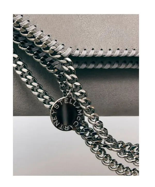 Stella McCartney Falabella Chainmail Tiny Tote Bag - Silver