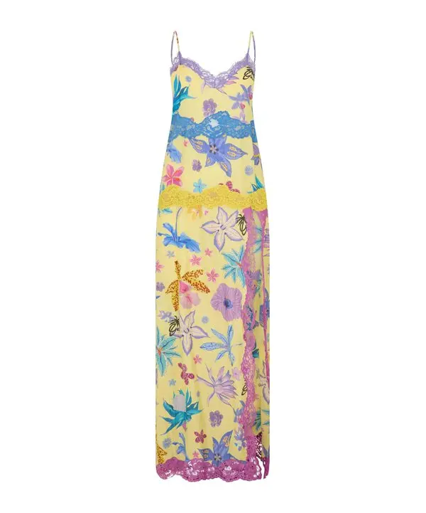 Gucci Tropicalfloral Slip Maxi Dress