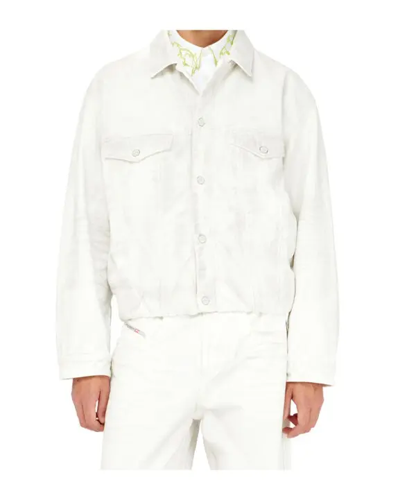 DIESEL® Elasticated Trucker Jacket In Denim