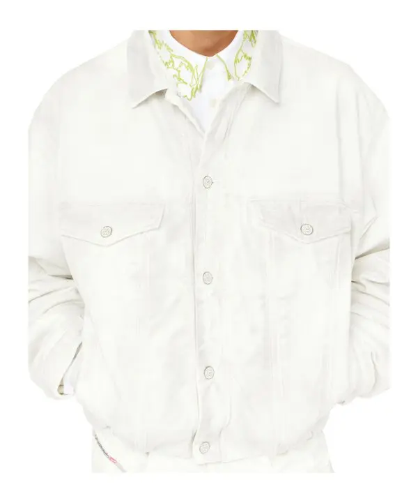 DIESEL® Elasticated Trucker Jacket In Denim